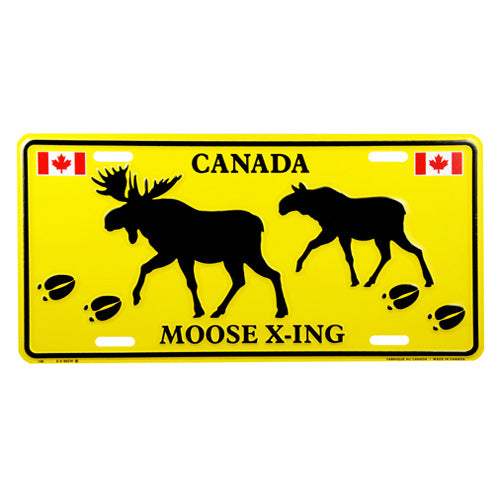 License Plate - Moose X-ing 8" x 4" – UCANADA