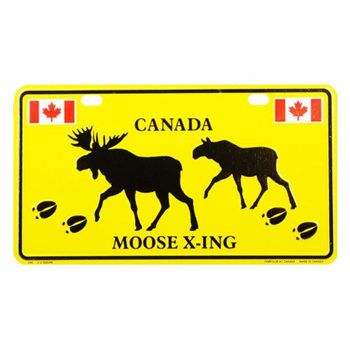 License Plate - Moose X-ing 12" x 6" – UCANADA