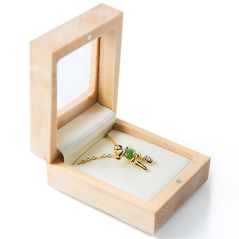 Canadian Jade - Gold Inukshuk Necklace – UCANADA