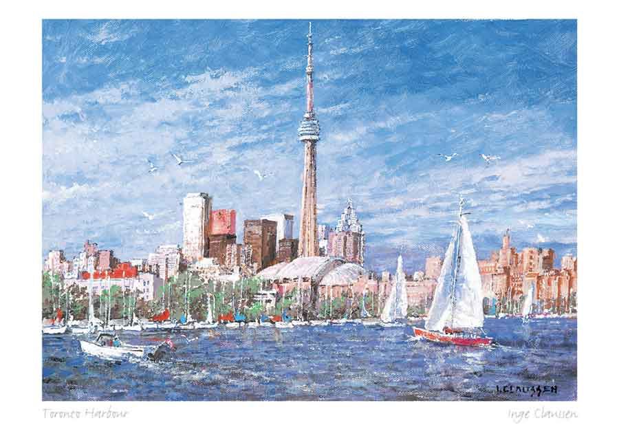 Tarjeta de arte de Inge Claussen - Puerto de Toronto – UCANADA