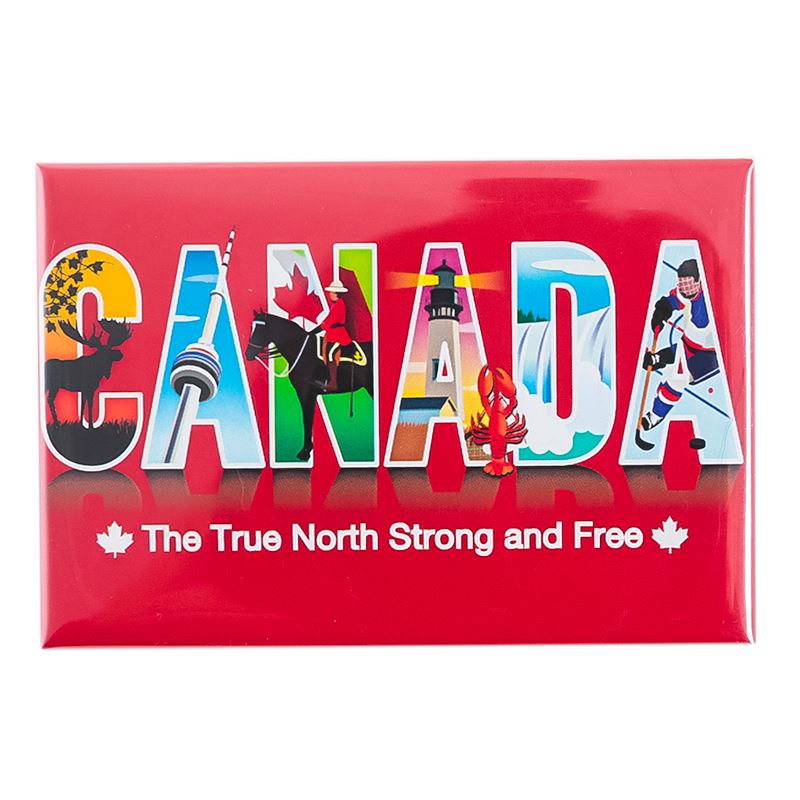 Photo Magnet - Canada Icons Illustration 2" x 3" – UCANADA