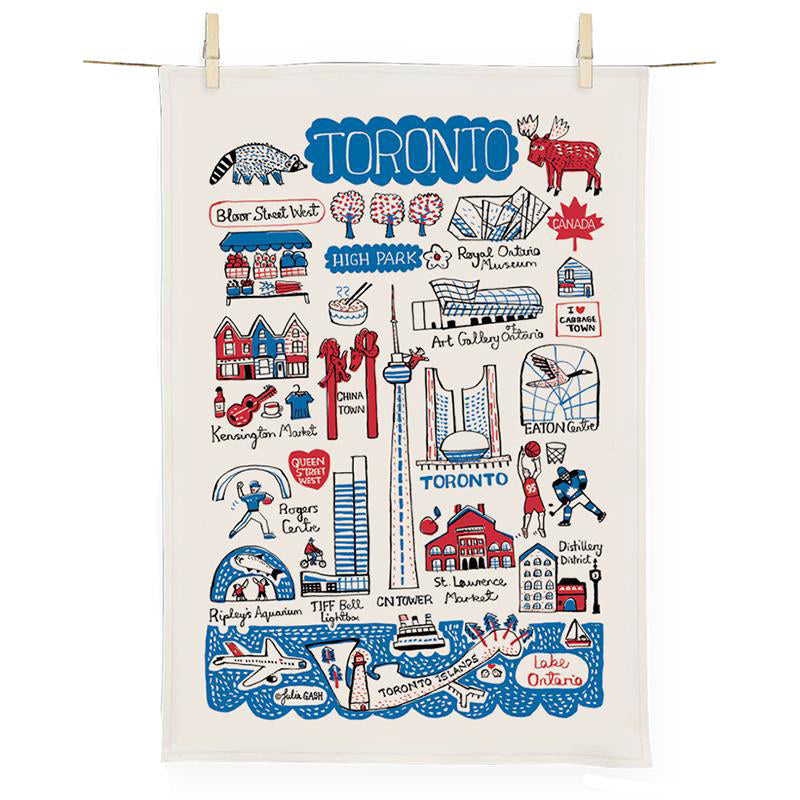 Toronto Icons Illustrated by Julia Gash Tea Towel – UCANADA