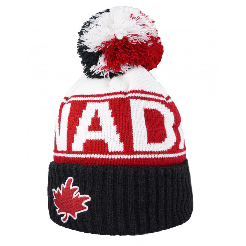 Canada Athletic Pompon Hat - Black and Red – UCANADA