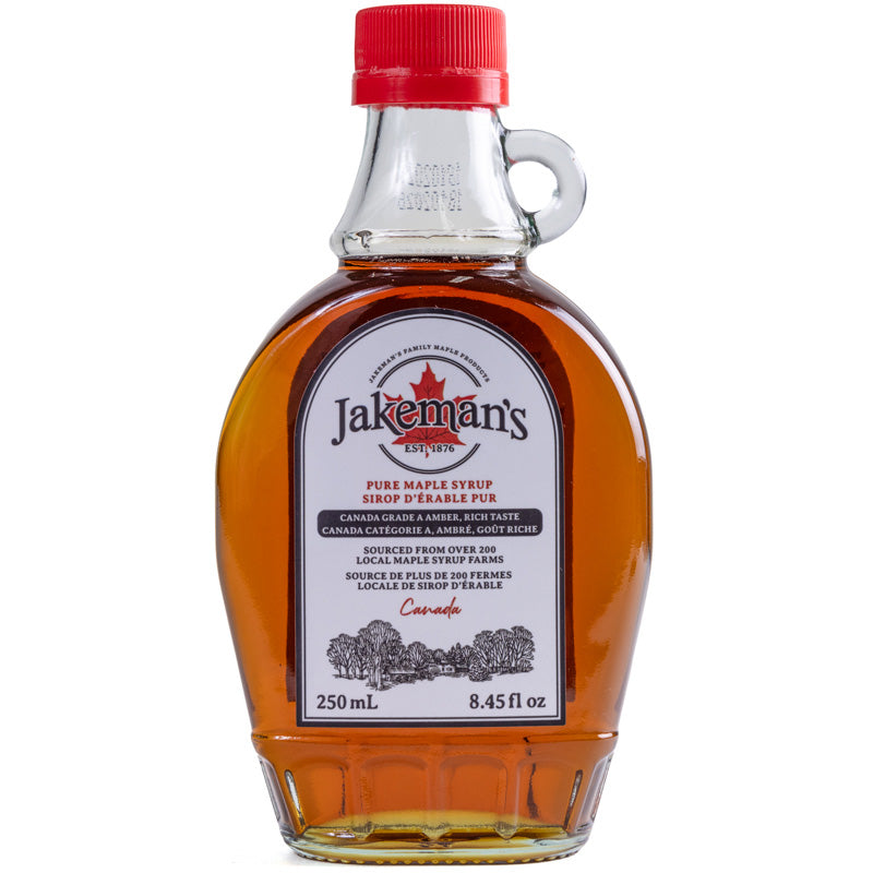 Pure Maple Syrup Canada Grade A Amber 250ml - Jakeman's Maple Products ...