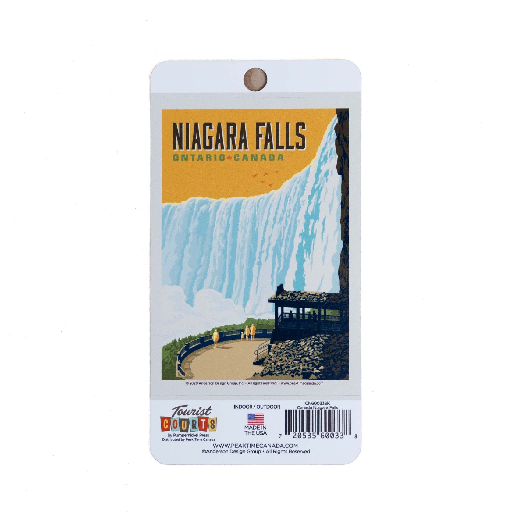 Retro Art Sticker - Niagara Falls Scene – UCANADA